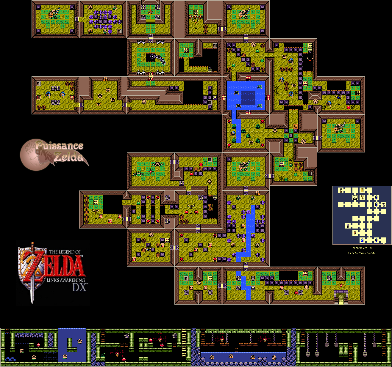 Solution de Link’s Awakening : Plans des donjons - Puissance-Zelda